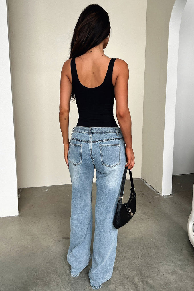 Marcus Low Rise Jeans - Washed Denim – Thats So Fetch UK