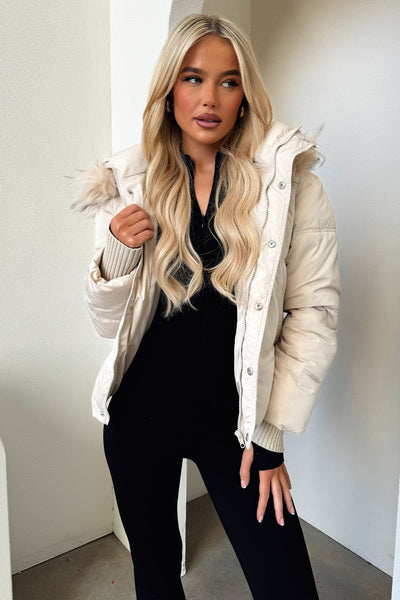 Coleman Puffer Jacket - Bone – Thats So Fetch UK