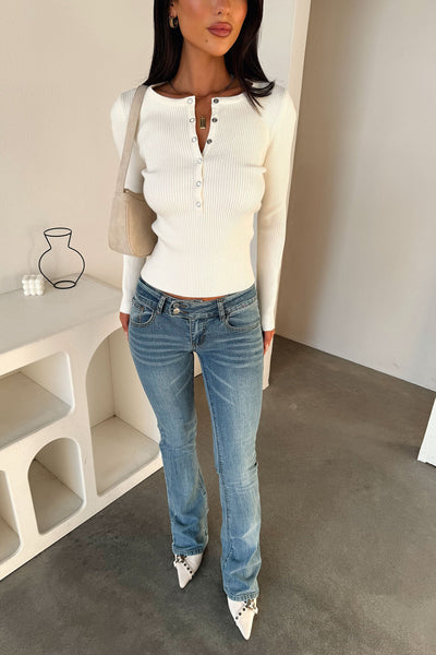 Demetria Long Sleeve Top - Cream – Thats So Fetch UK