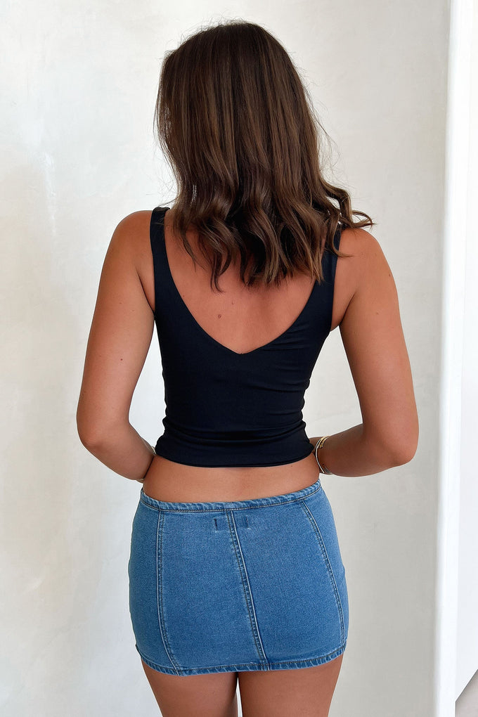 Rosetta Mini Denim Skirt - Blue – Thats So Fetch UK