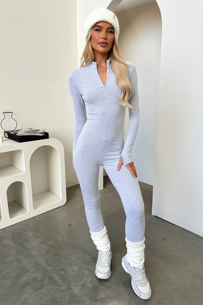 Tammy Long Sleeve Jumpsuit - Grey – Thats So Fetch UK